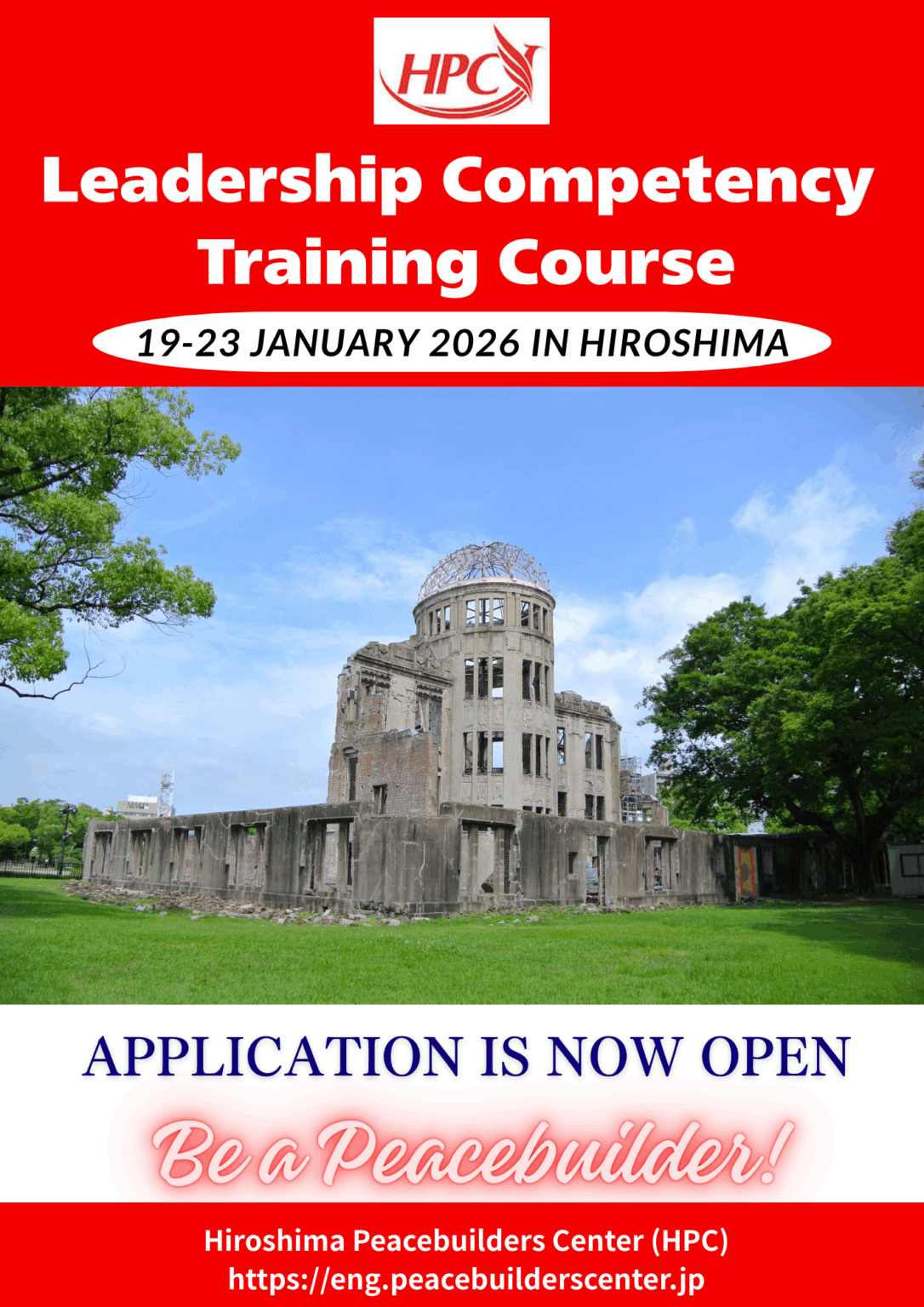 Hiroshima Peacebuilders Center (HPC) Applications for the Leadership Competency Training Course ...